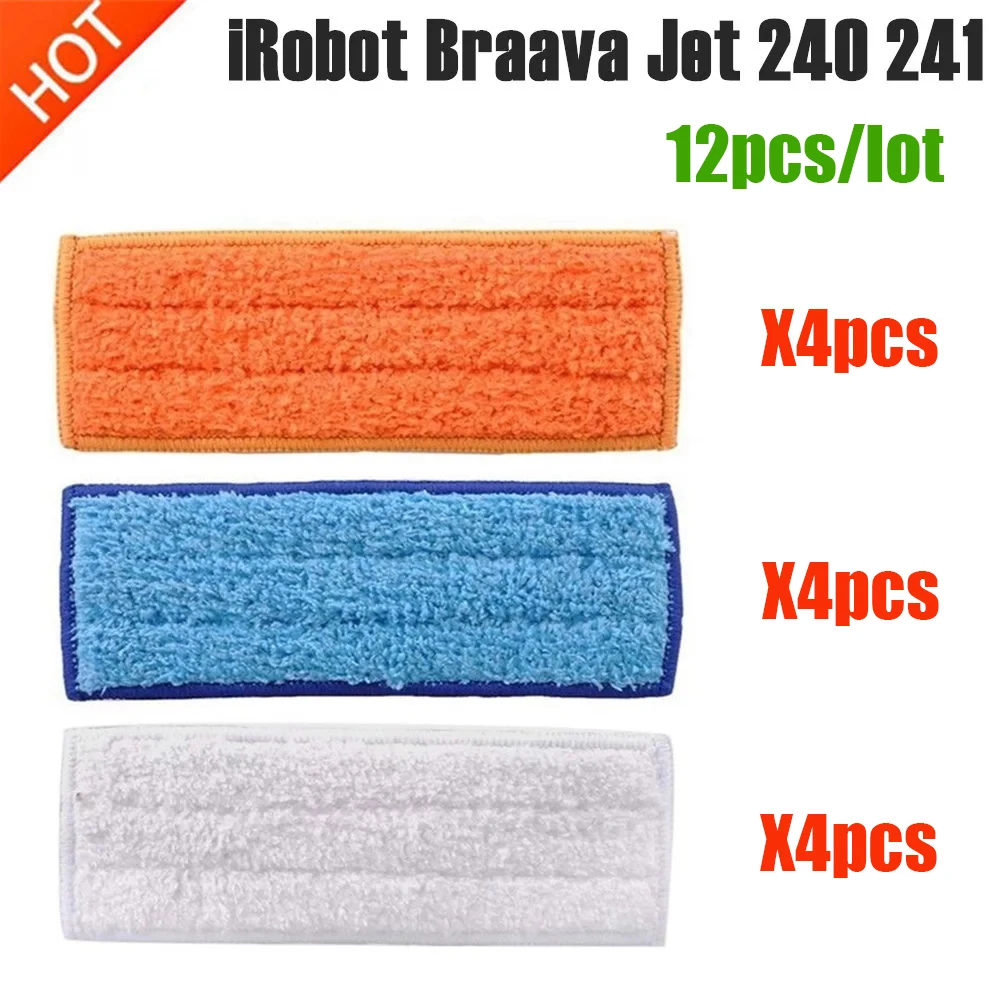 Washable Wet Mopping Pads Damp Pads Dry Pad Cloth For iRobot Braava Jet ...