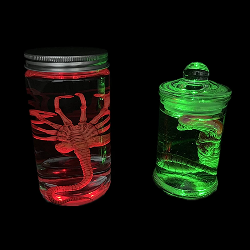 Alien-Glow-kavanoz-Xenomorph-numune-Facehugger-Led-lamba-film-Prop-o ...