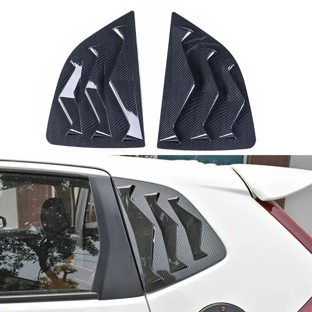 For-Honda-Jazz-Fit-2014-2019-Car-Rear-Louver-Window-Side-Shutter-Cover ...