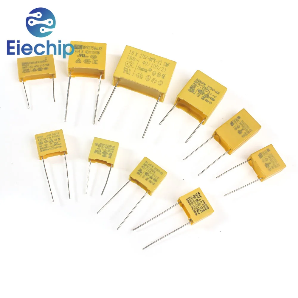 50PCS-102K-105K-Polyester-Film-Capacitors-Pack-275VAC-X2-Capacitor ...