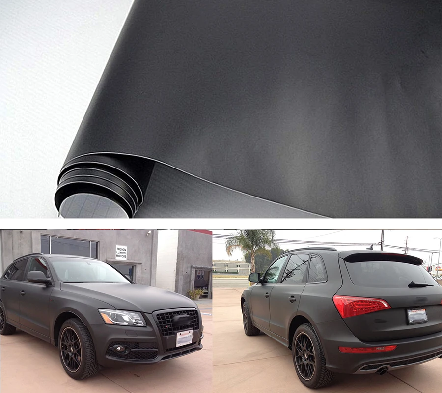 50cm-X150cm-Matt-Matte-Flat-Black-Wrap-Vinyl-Covering-Film-Sticker ...