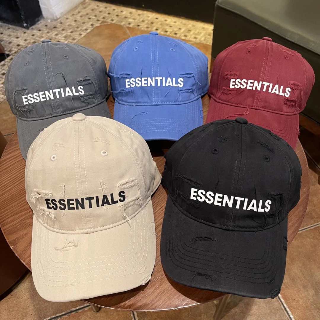 New Broke Holes ESSENTAILS Baseball Cap Letter Streetwear Caps for Men ...