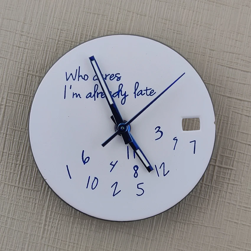 NH35 Dial 28.5MM dial new modified Who Cares Lt's Already Late suitable ...