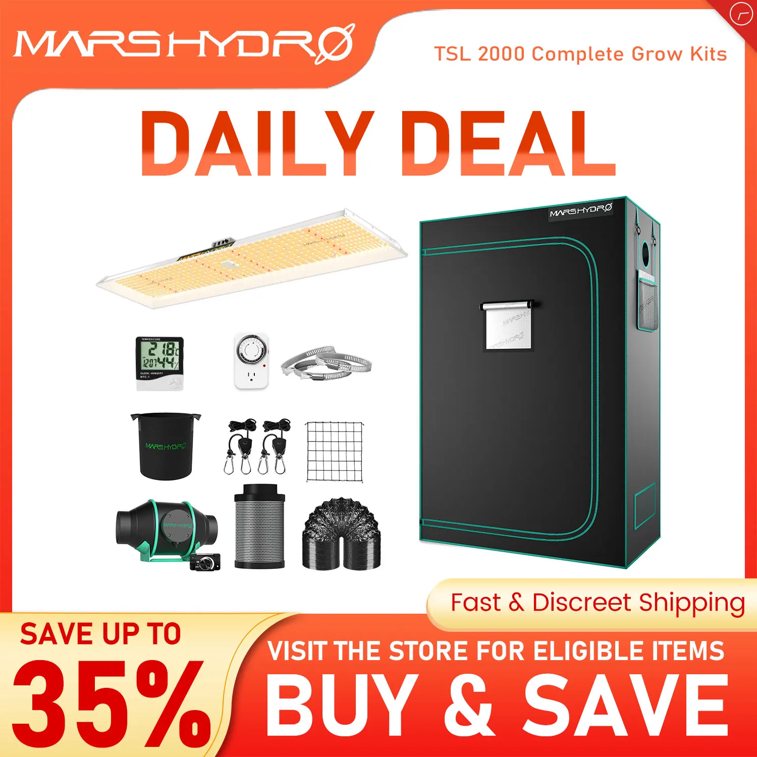 Mars-Hydro-TSL-2000-Led-Grow-Light-and-120x60x180-CM-Indoor-Tent-Filter ...