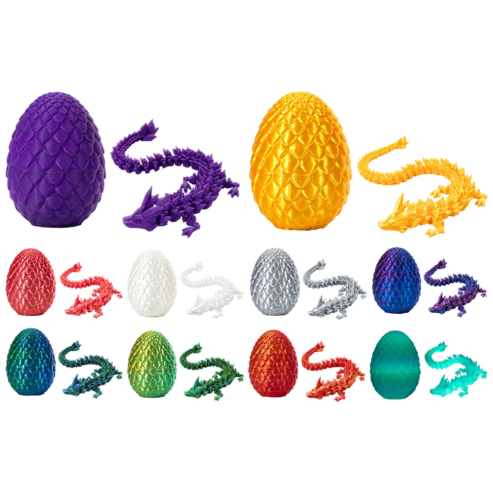 3D Printed Dragon Egg Dragon Gift Set Gemstone Dragon Ornament Full ...