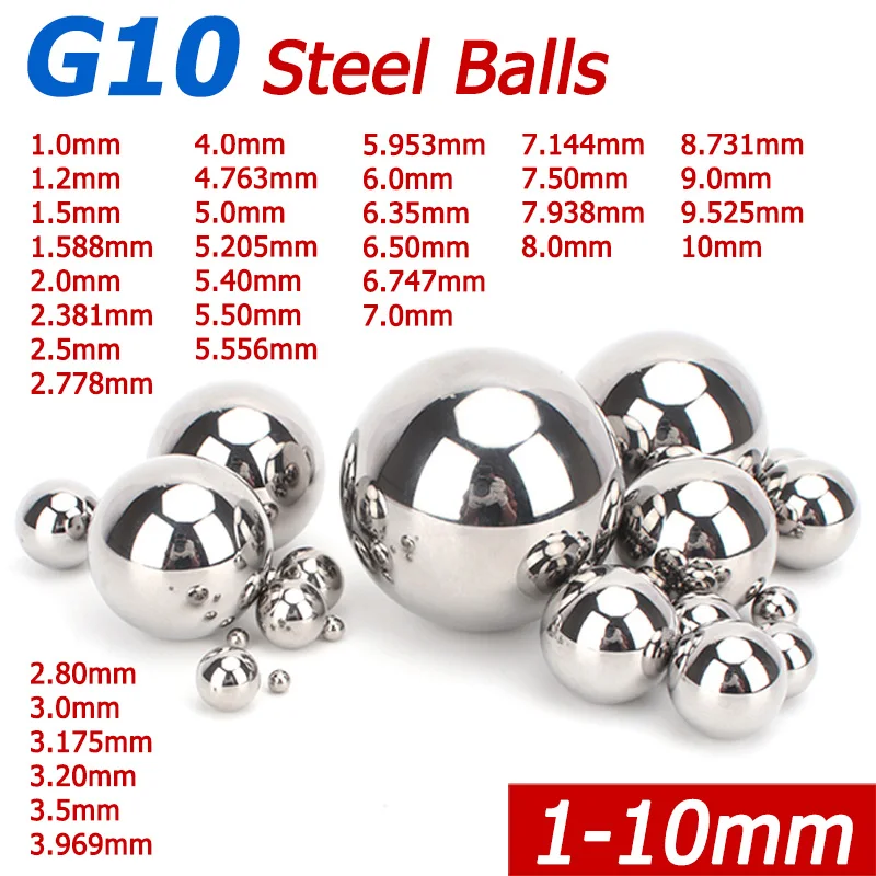 10-200pcs-G10-Grade-1-10mm-Bearing-Steel-Balls-Solid-High-Precision ...