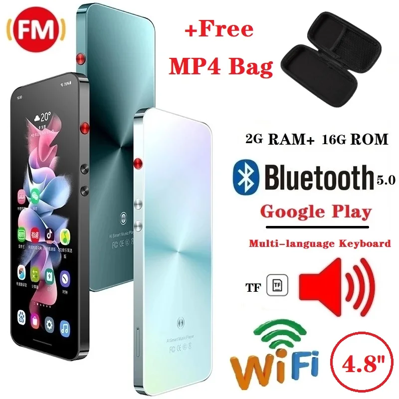 Reproductor-MP4-con-Wifi-dispositivo-con-varios-idiomas-Bluetooth-16GB ...