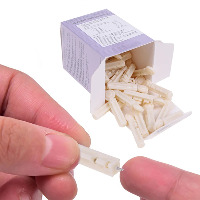 50Pcs-Sterile-21G-Lancets-Single-Use-Blood-Test-Testing-Kits-Glucose ...