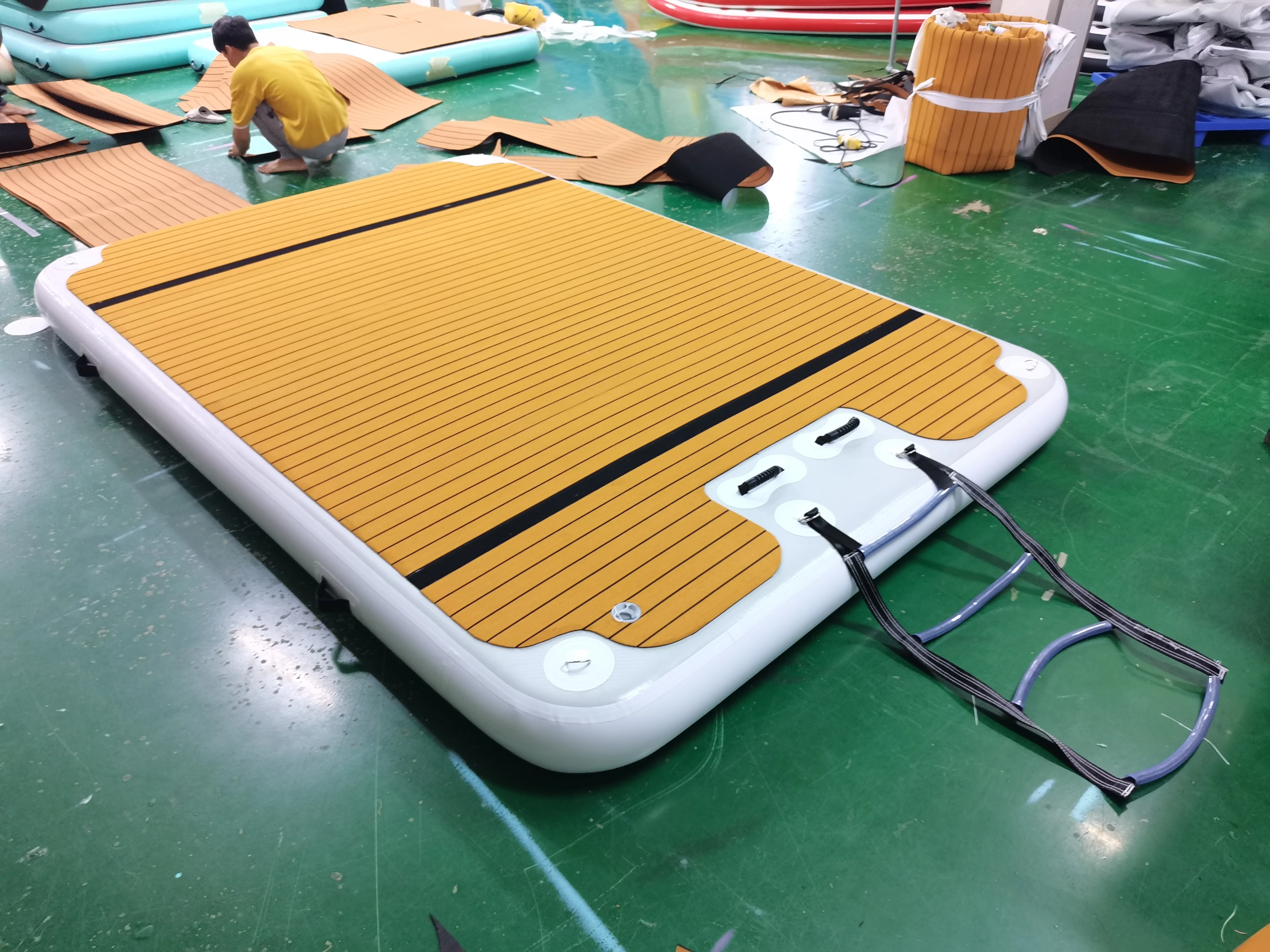 4-2m-inflatable-floating-island-swim-platform-fishing-boat-dock ...