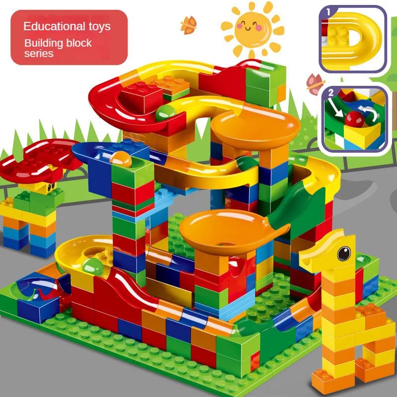 Children-s-versatile-slide-micro-particle-DIY-assembly-ball-model-block ...