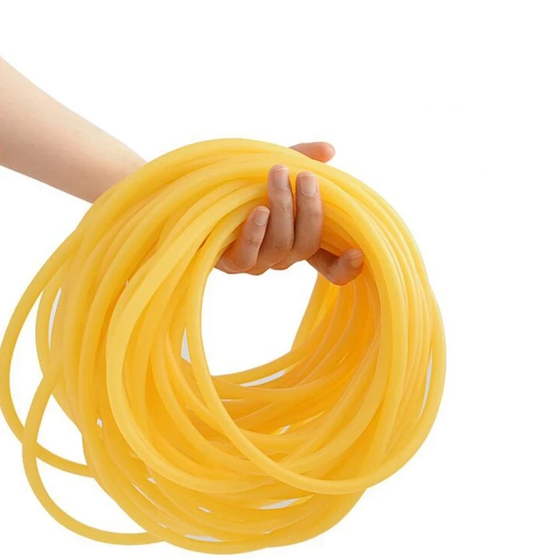 1m Natural Latex Rubber Tube Elastic Slingshots Catapults Tube Band For ...