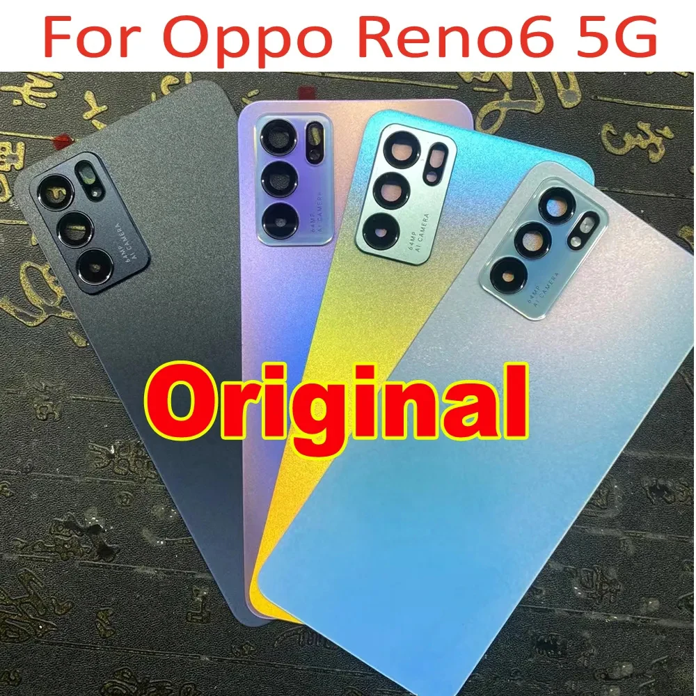 Original-Battery-Housing-Back-Glass-Rear-Cover-Door-For-OPPO-Reno-6-5G ...