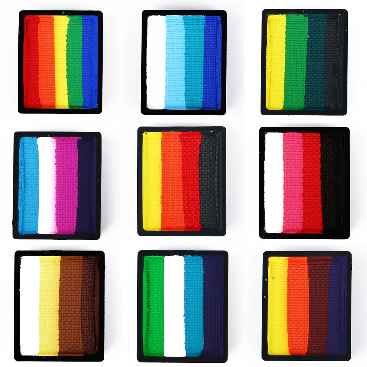 Bowitzki One Stroke Face Paint Split Cakes Neon Rainbow Water Based ...