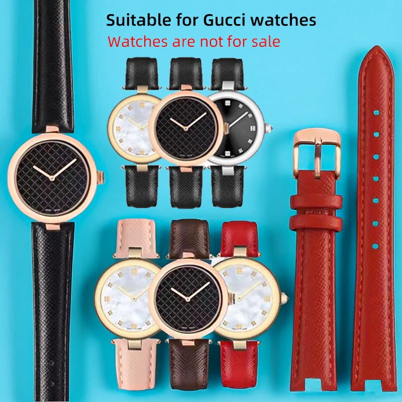 12x4mm 14x5mm High Quality Notched Watch Strap For Gucci YA141401 ...