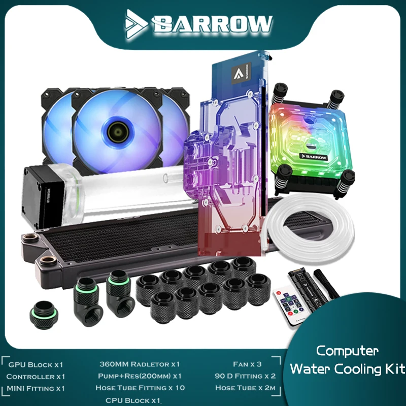 Barrow-Computer-Split-Water-Cooling-Kit-RGB-CPU-GPU-Hose-Set-For-INTEL ...