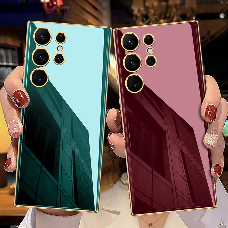 Luxury Ultra-thin Electroplated Cover S23 Ultra Case For Samsung Galaxy ...