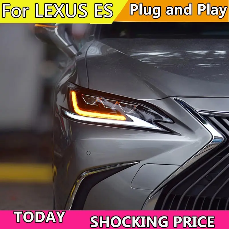 1-Pair-LED-Headlight-Assembly-for-Lexus-ES-ES200-ES250-ES300-2018-2021 ...