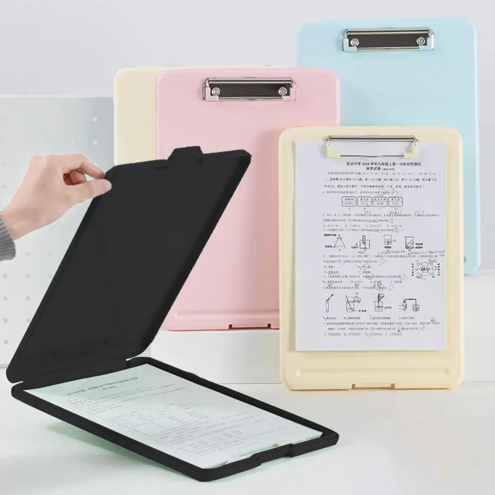 A4 Size Box File Storage Clipboard With Pen Holder Paper Case Loose ...