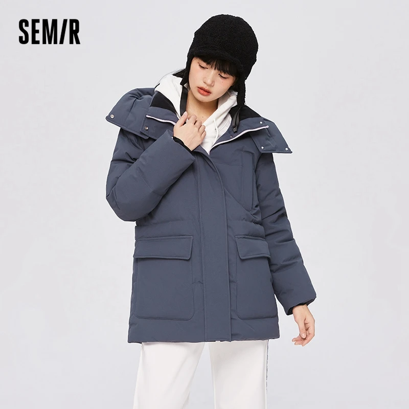 Semir-Women-Detachable-Hooded-Medium-Length-Down-Jacket-Parka-Winter-2022-The-New-Type ...