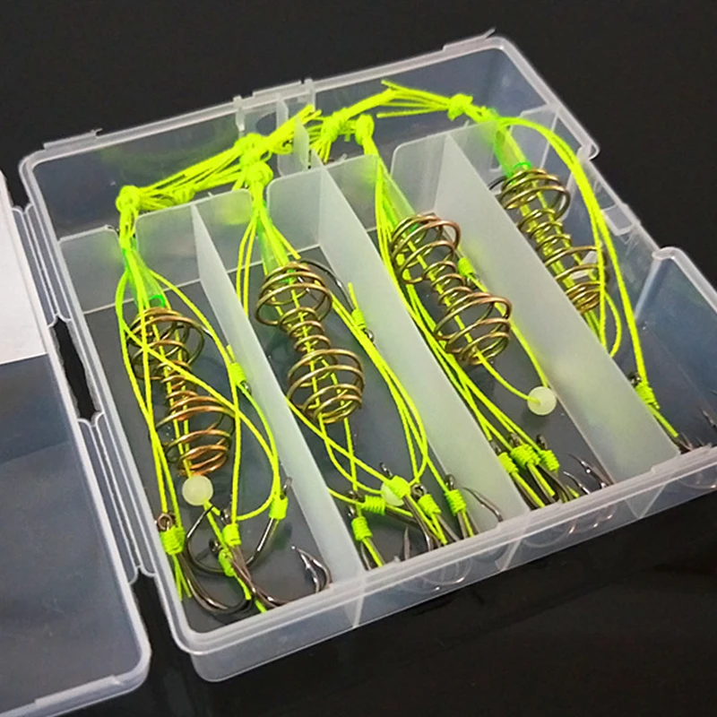 4pcs-High-Carbon-Fishing-Hooks-Carp-Spherical-Feeder-Bomb-Proof-Hanging ...