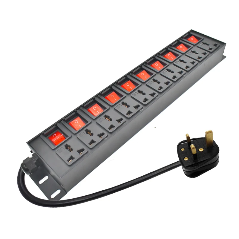 10A-universal-socket-10AC-PDU-power-strip-network-cabinet-aluminum ...