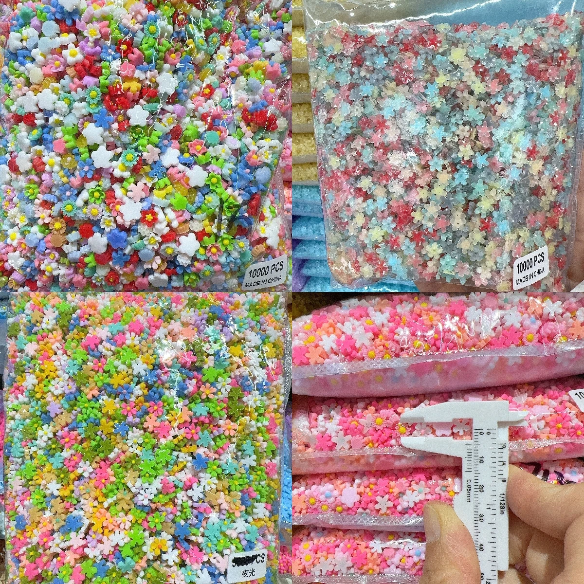10000pieces5-7mm diy Mini resin candy flower flatback cabochon ...
