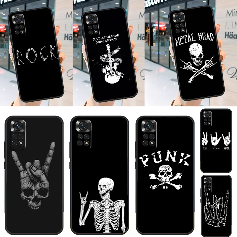 Punk Rock Case For Xiaomi Redmi Note 12 11 10 9 8 Pro 10S 11S 12S Redmi ...