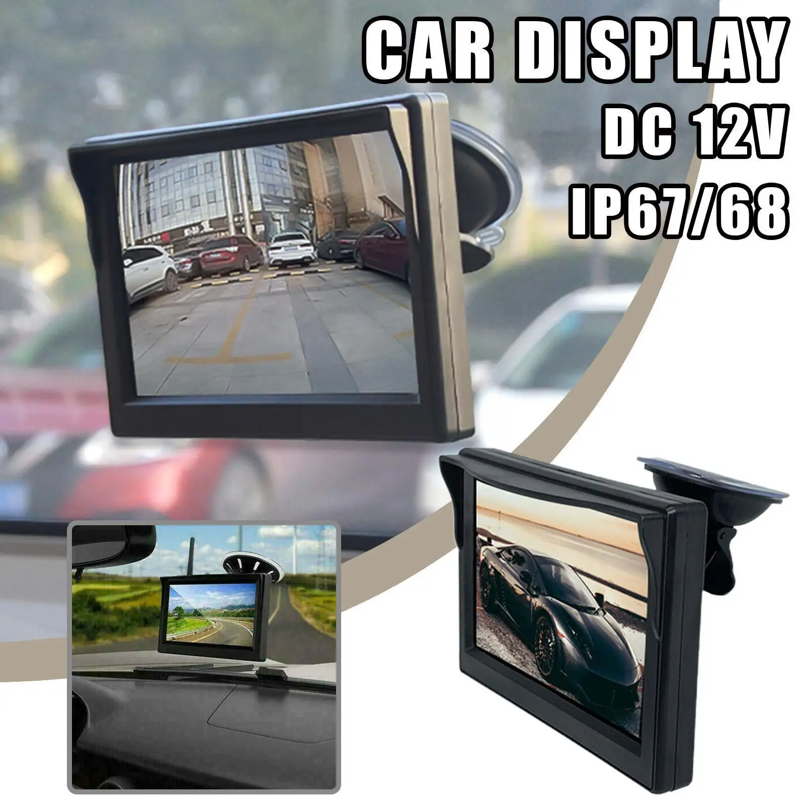 Tft Lcd Hd 디지털 디스플레이 자동차 모니터 후방 주차 모니터 Led 카메라 비디오 주차 모니터 43 인치