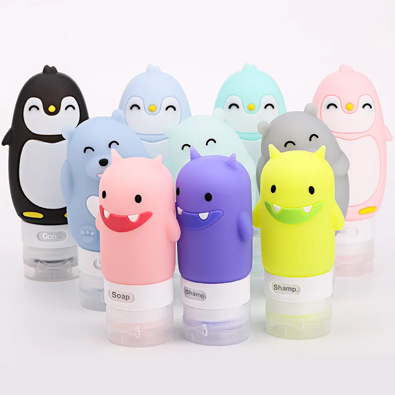 Portable-Cute-Cartoon-Bear-Penguin-Animal-Silicone-Travel-Case ...