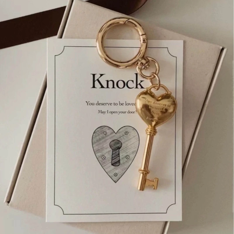 Korean-Inspires-Keychain-Fashionable-Couple-keyring-Heart-Lock-Pendant ...