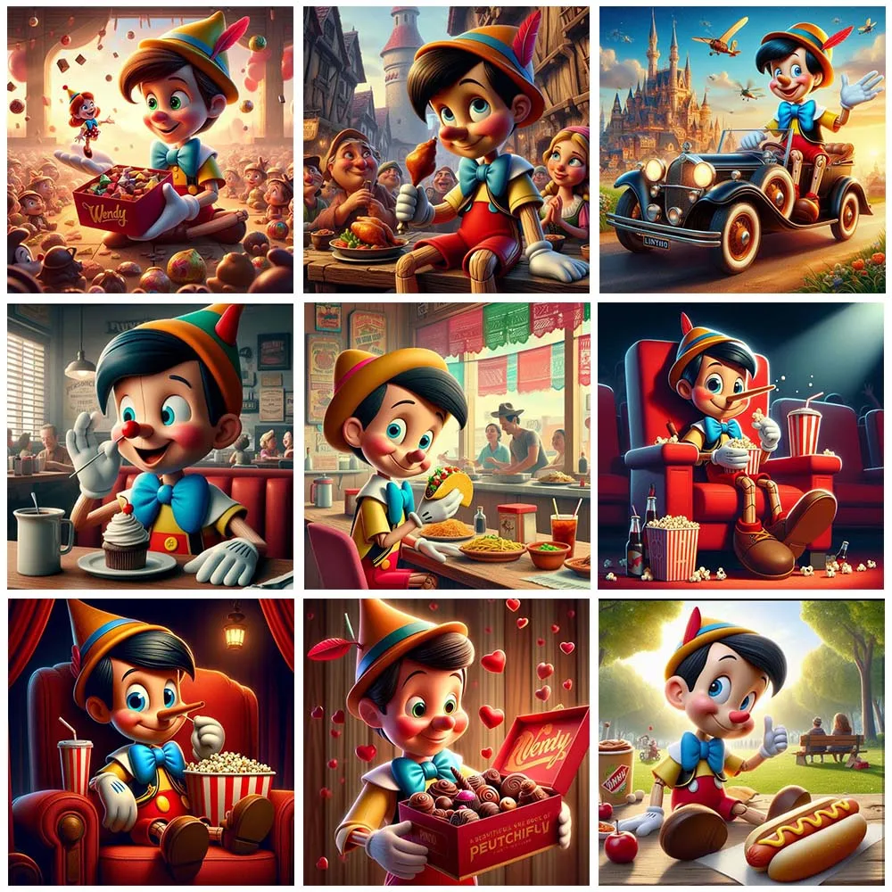 5d-Diy-Disney-Vierkante-Diamant-Painting-Kit-Pinocchio-Kruissteek-Handgemaakte-Moza-ek-Kunst ...