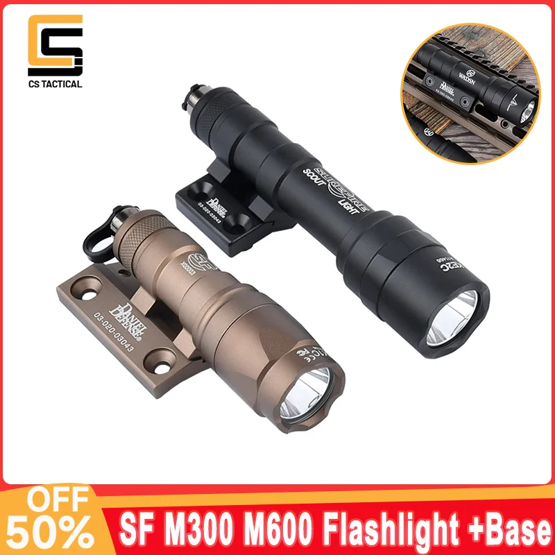 Tactical Surefir SF M300 M600 Flashlight White LED Hunting Airsoft ...