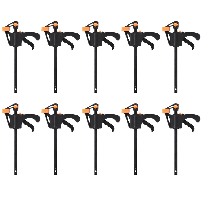 10pcs Work Bar Clamp F Clamp Gadget One hand Clamps Quick Release Clamps Screw Clamps Hand Tool For Woodworking AliExpress