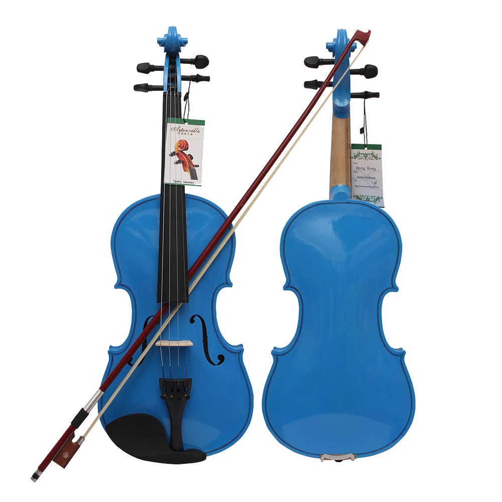 4-4-Violin-Dark-Blue-Acoustic-Violino-Basswood-Panel-Violin-With-Case ...