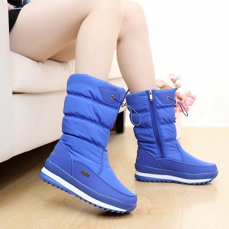 XPAY-Botas-de-Neve-Mid-Calf-para-Mulheres-Pele-Quente-Palmilha-de-Pel ...