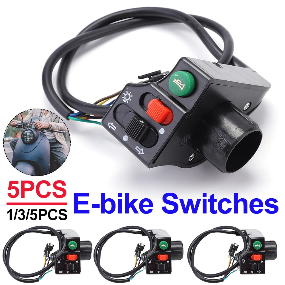 3-in-1-Electric-Bicycle-Scooter-Light-Switches-E-bike-Turning-Lamp-Headlight-Horn-Combination ...