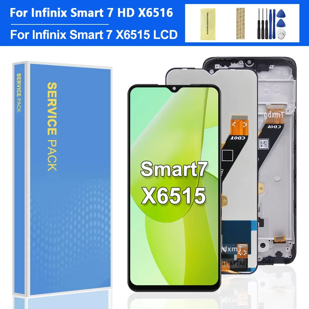 6.6'' For Infinix Smart 7 X6515 LCD Display Touch Screen Digitizer ...