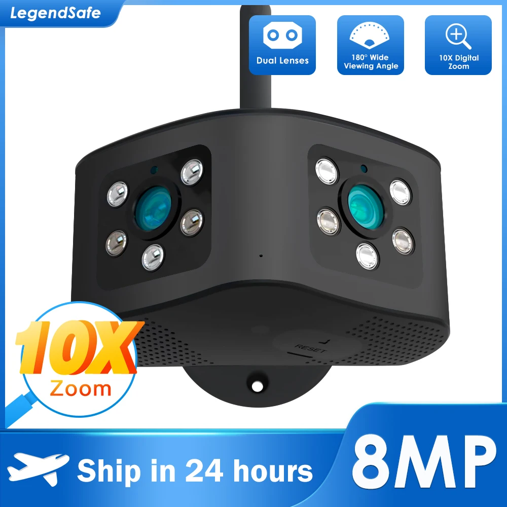 180° Wide Viewing Angle Panoramic 4k 8mp Wifi Dual Lens Fixed Ip Camera ...