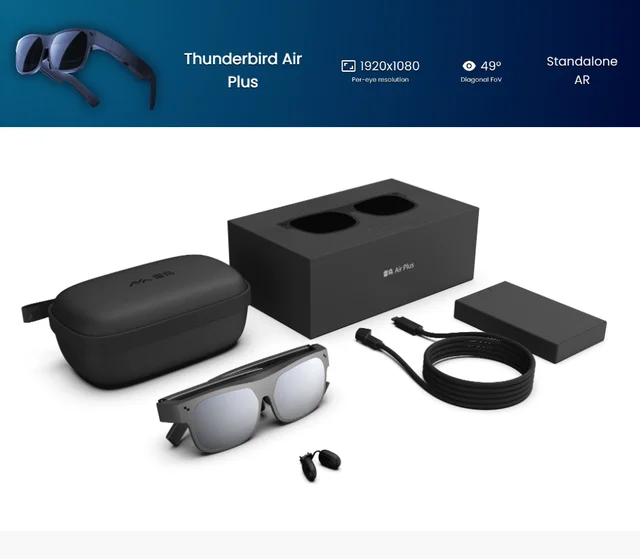AIR PLUS AR Thunderbird Air Plus XR Glasses Pocket-Sized Portable AR ...