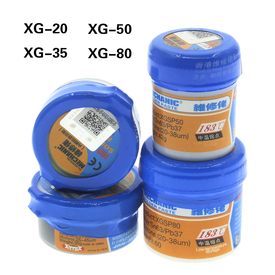 기계식 XG 50 납땜 페이스트, 휴대폰 마더보드 수리용 용접 플럭스, 183 도 XG 50 Sn63|soldering tin ...