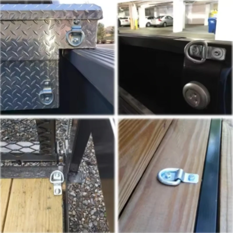 Car trunk D-type pull ring pickup truck rear bucket fixed reinforcement ...