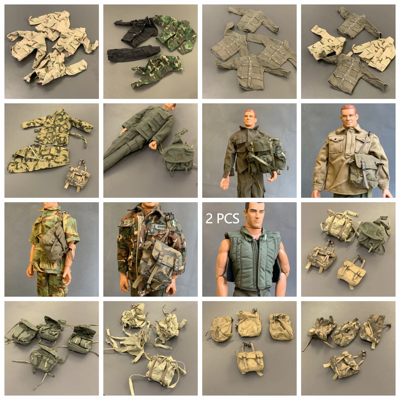 Militar-Action-Figura-Uniforme-Corporal-e-Mochila-Acess-rios-Escala-1-6 ...