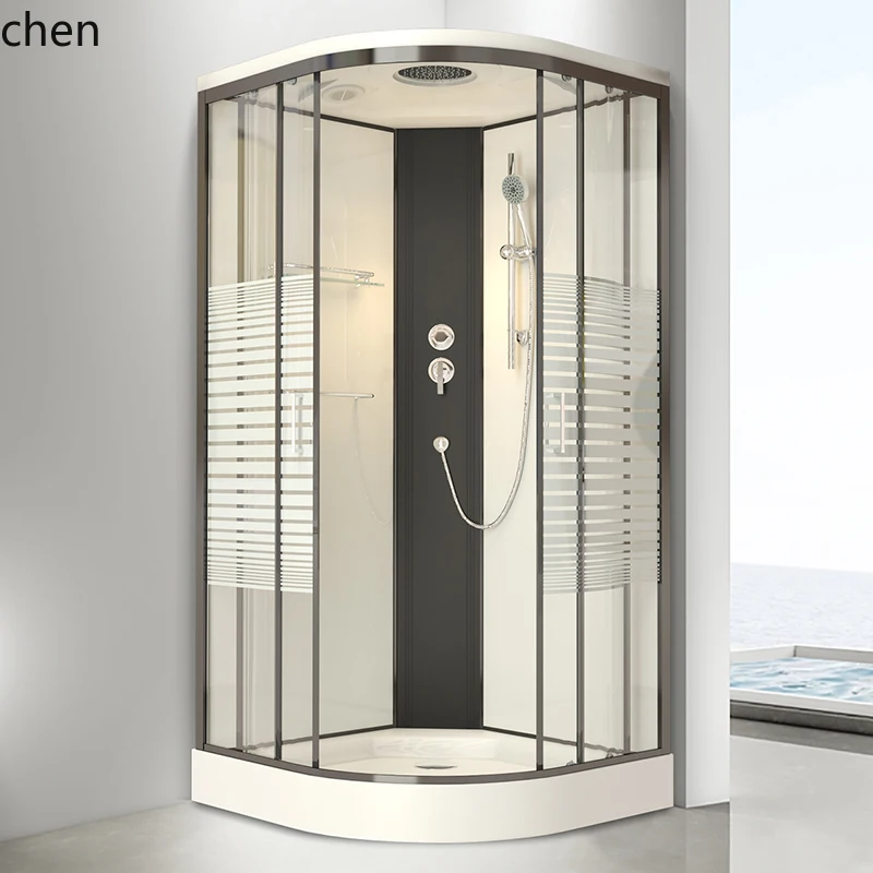 CP integrated household bathroom fully enclosed simple glass bathroom ...