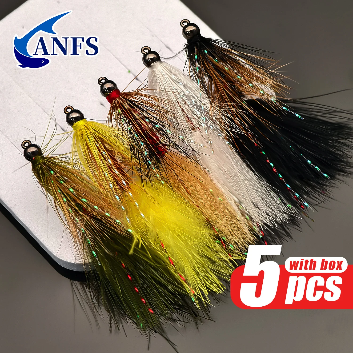 ANFS 5pcs Copper Bead Woolly Bugger-Streamers Fly for Trout, Salmon ...