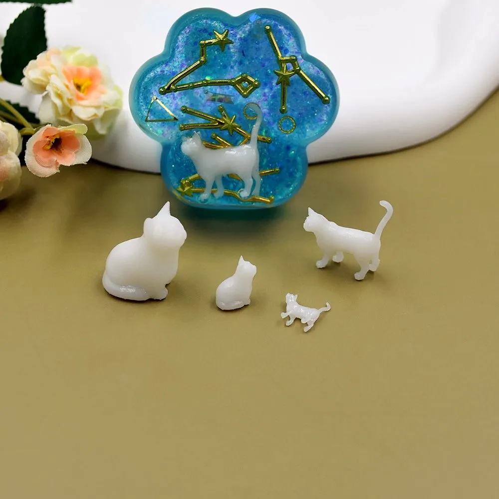 Resin Figurines Decoration | Mini Cat Resin Figurine | Cat Epoxy Resin ...