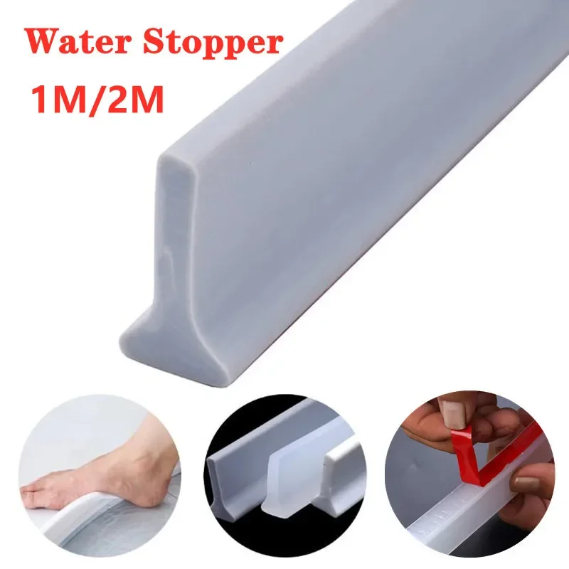 Bathroom-Water-Stopper-Silicone-Retaining-Strip-Water-Self-Adhesive ...
