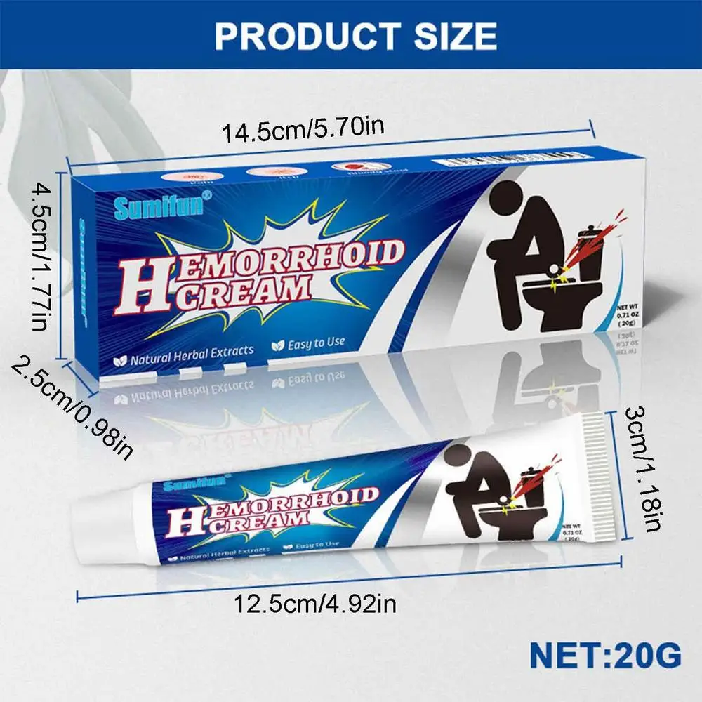 Crème pour hémorroïdes, pommade, solution de guérison, pour les démangeaisons, le gonflement et ...