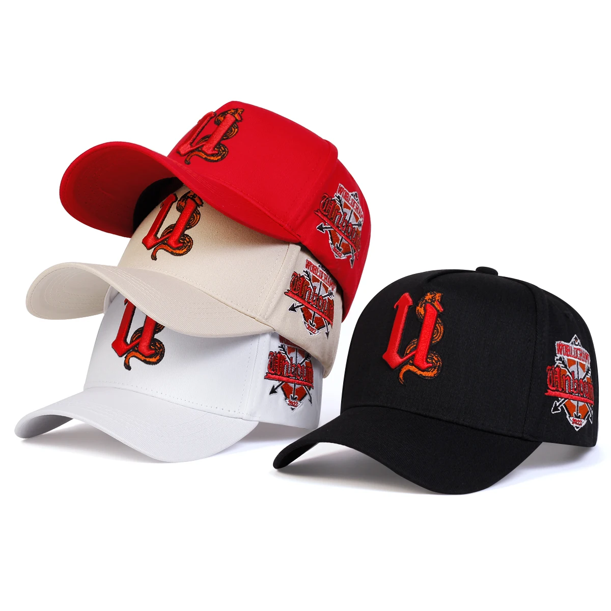 Unisex U Letter Snake Embroidery Baseball Caps Spring Autumn Outdoor ...