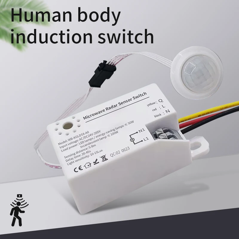 220V 50Hz Auto Infrared Sensor Switch Microwave Radar Sensor Switch PIR ...