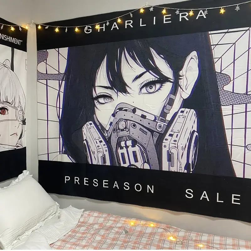 Japanese-anime-girl-armor-warrior-background-cloth-room-layout-bedside ...